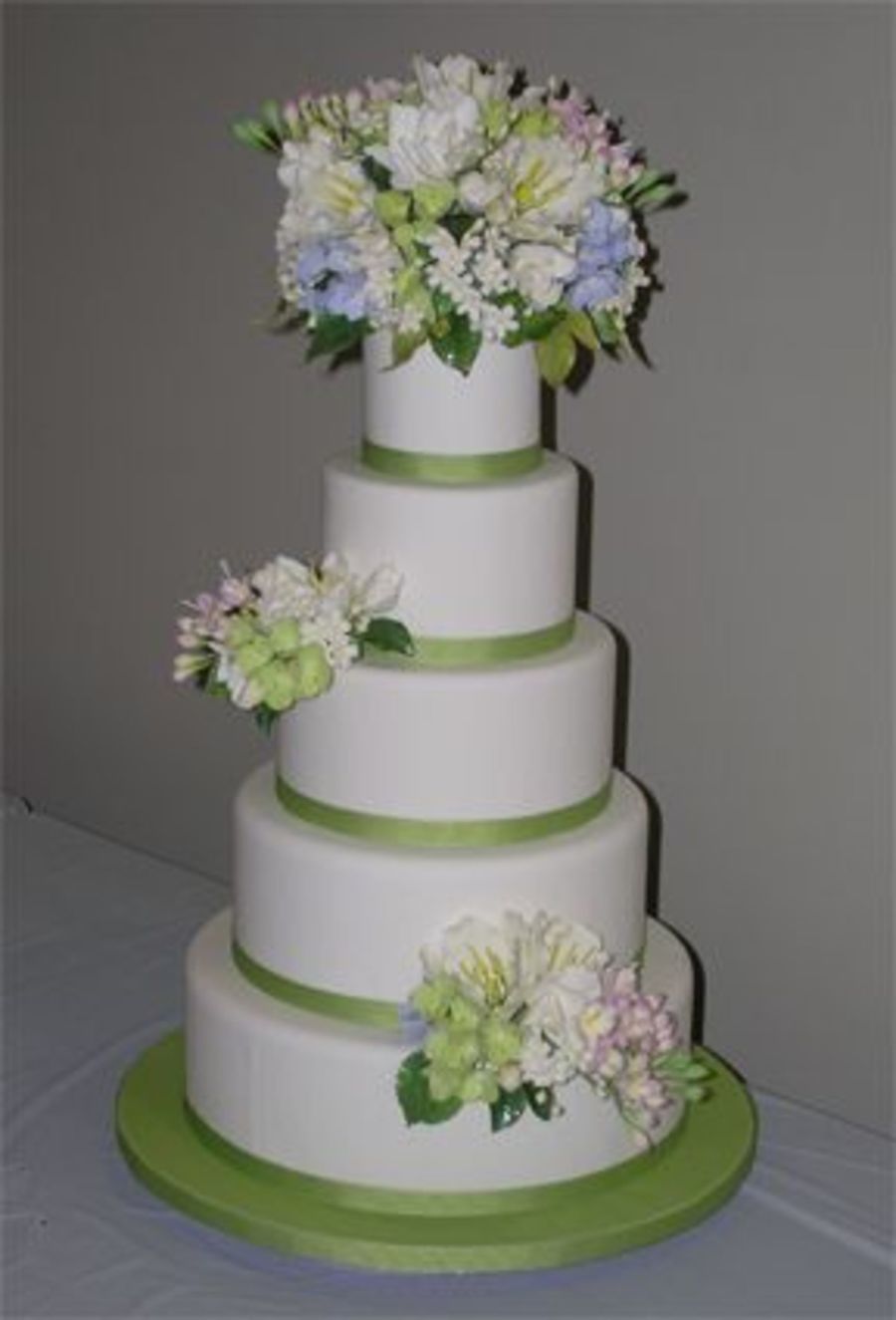 Spring Flowers Wedding Cake - CakeCentral.com