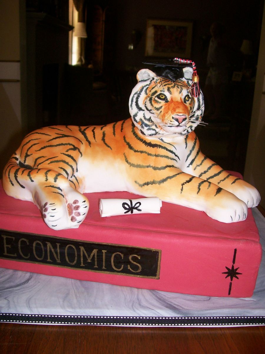 Clemson Graduate Cake - CakeCentral.com