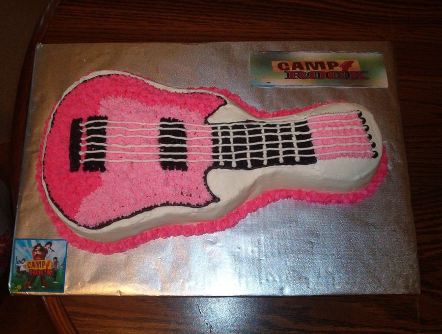 Camp Rock Guitar Birthday Cake - CakeCentral.com