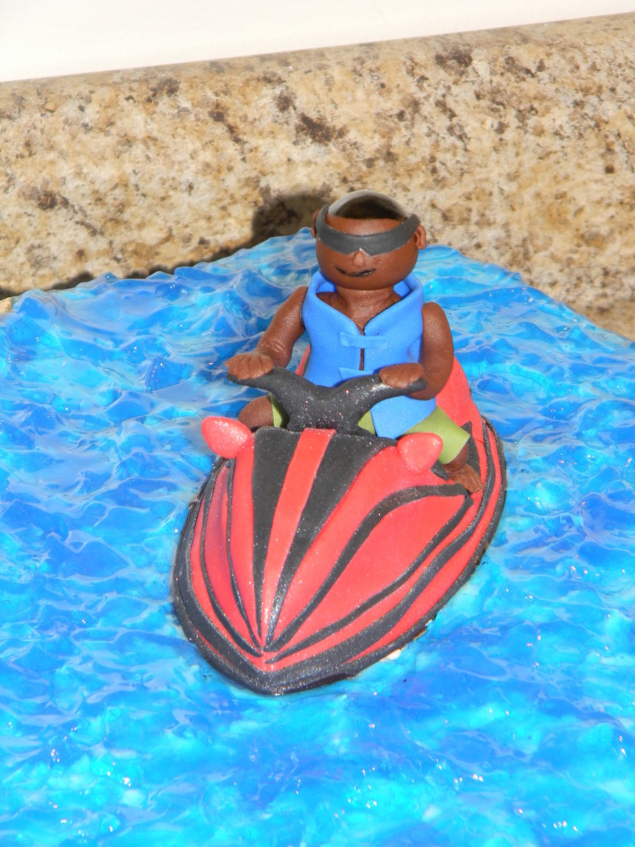 Jet Ski / Beach 40Th Birthday Cake - CakeCentral.com
