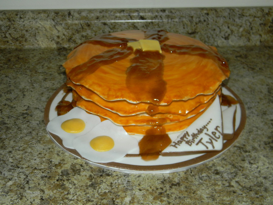 Breakfast / Pancake Cake For Birthday - CakeCentral.com
