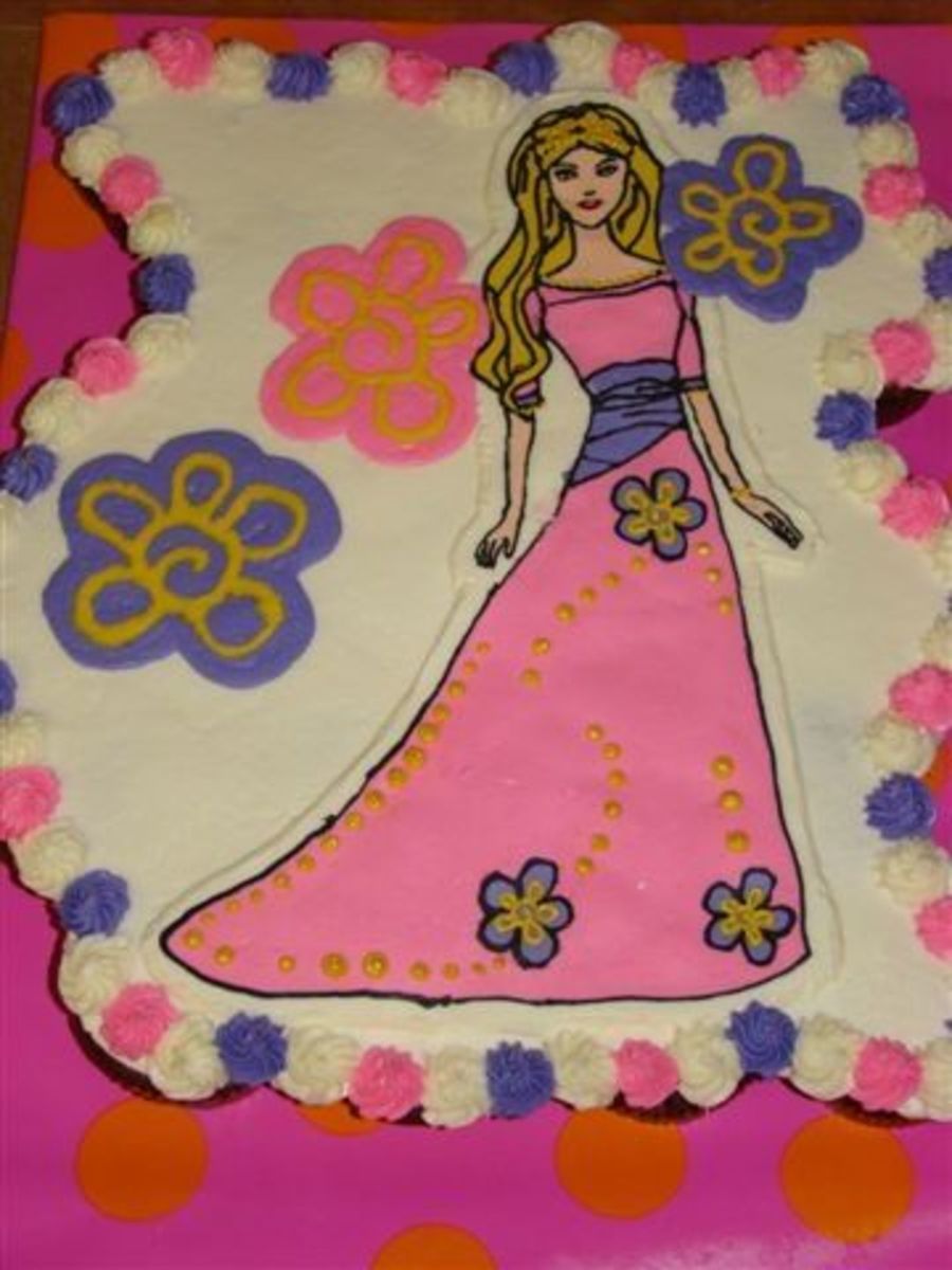 Barbie Cupcake Cake - CakeCentral.com