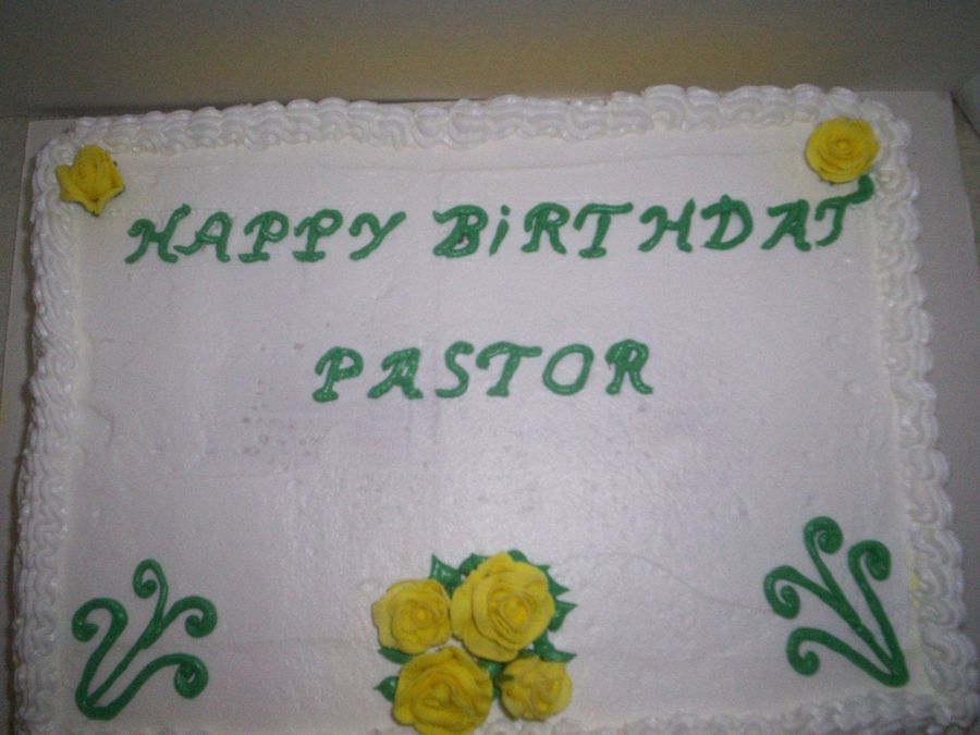 Church Pastor's Birthday Cake - CakeCentral.com