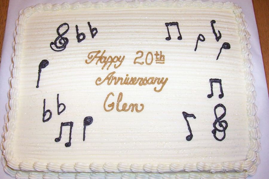 Music Notes On A Sheet Cake - CakeCentral.com