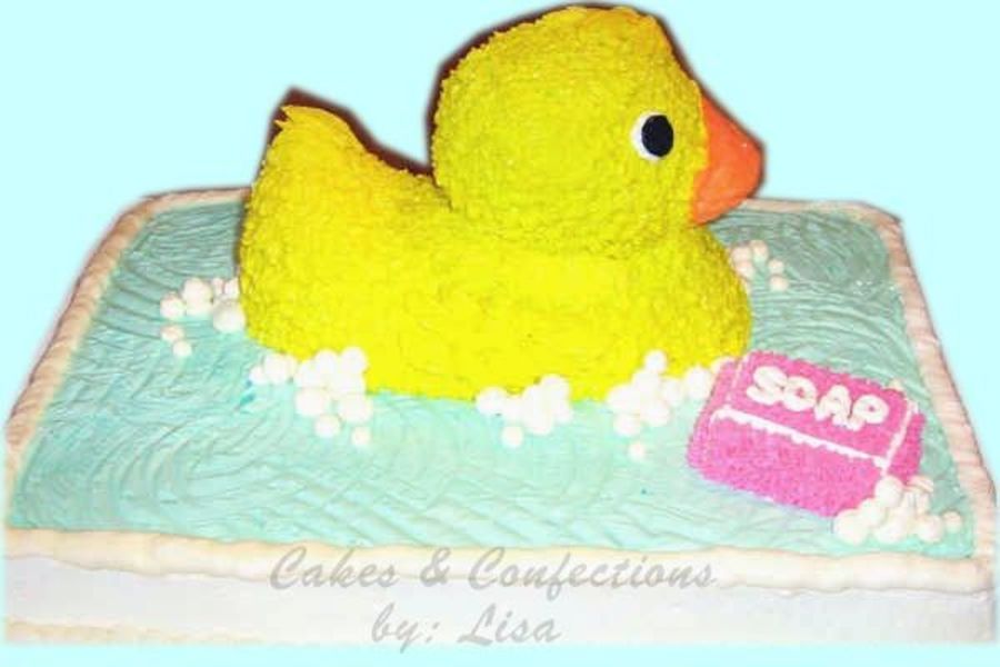 3-D Rubber Ducky With Bubbles - CakeCentral.com