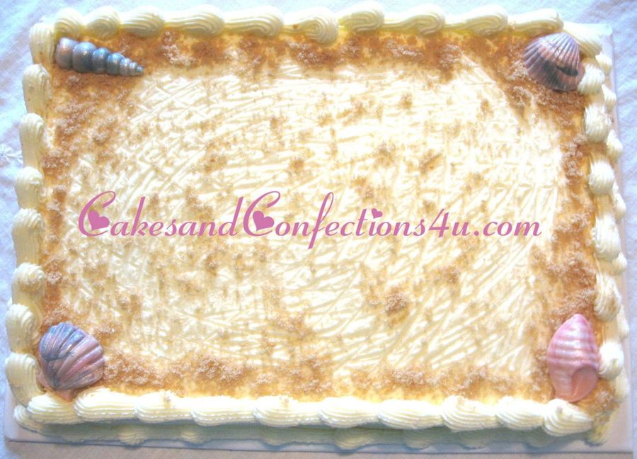 Simple Beach Themed Sheet - CakeCentral.com