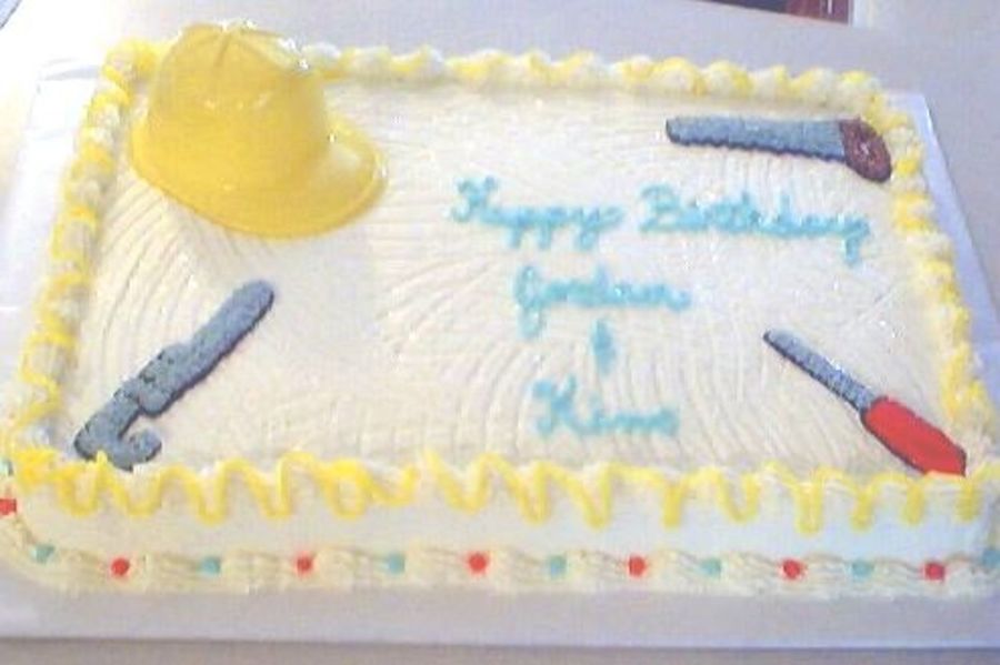 Construction Themed Sheet Cake - CakeCentral.com
