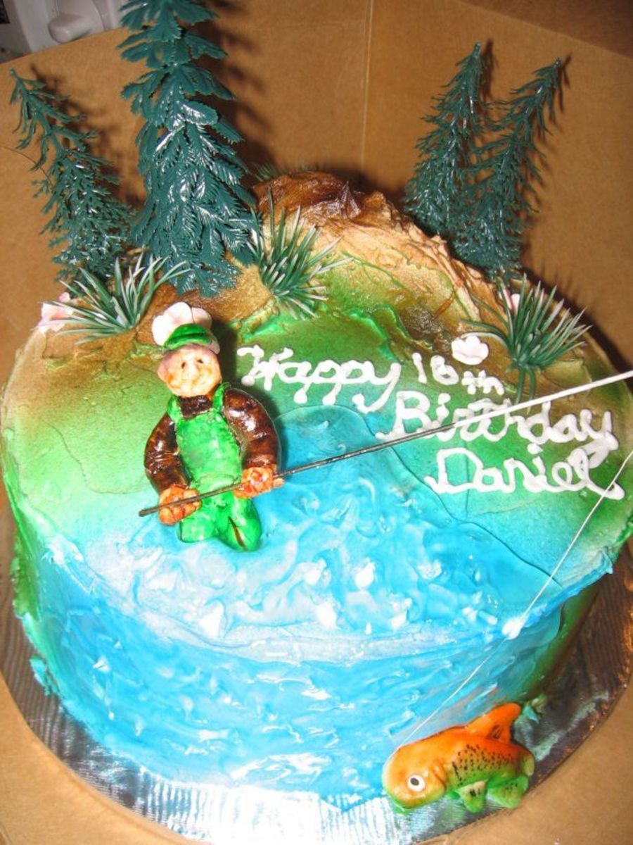 Fly Fisherman Cake - CakeCentral.com