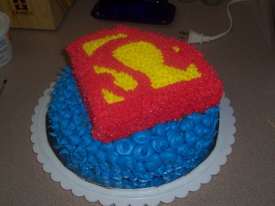Superman Logo Cake - CakeCentral.com