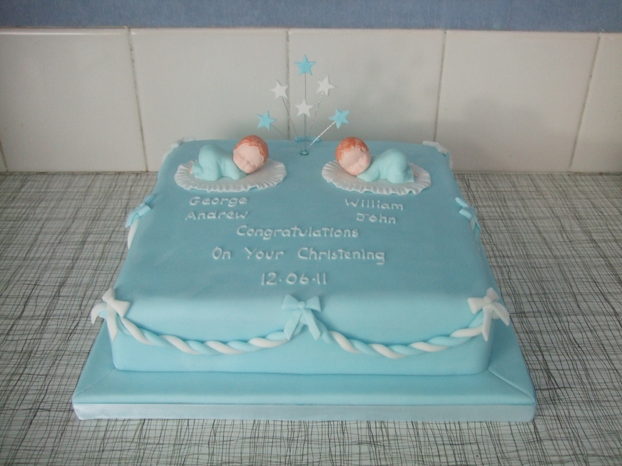 Twin Boy Christening - CakeCentral.com
