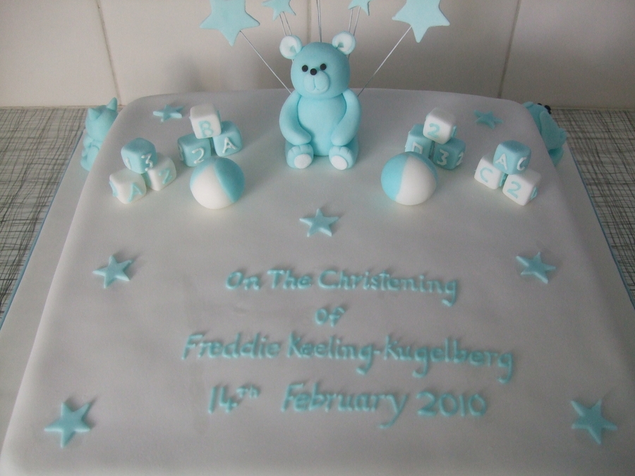 Boys Christening Cake - CakeCentral.com