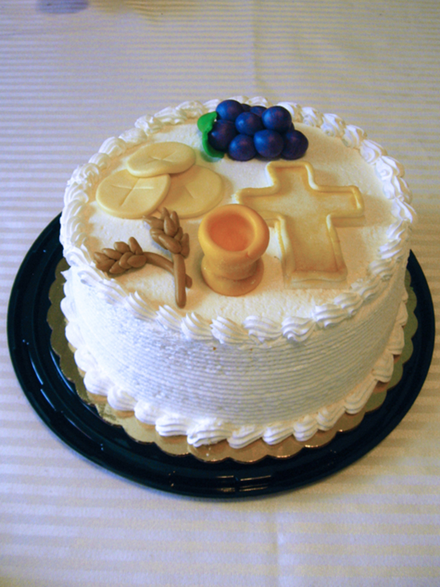 Simple First Communion Cake - CakeCentral.com