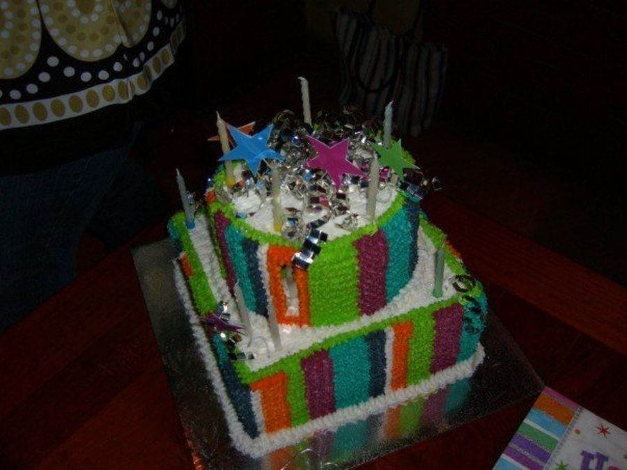 Stripes_Cake.jpg - CakeCentral.com