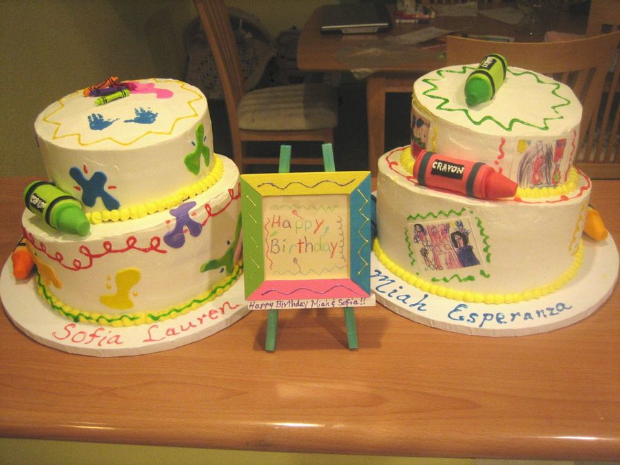 Crayola Cake For Two - CakeCentral.com