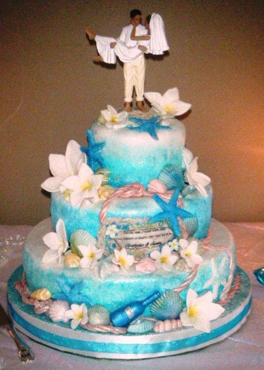 Seaside Wedding Cake - CakeCentral.com