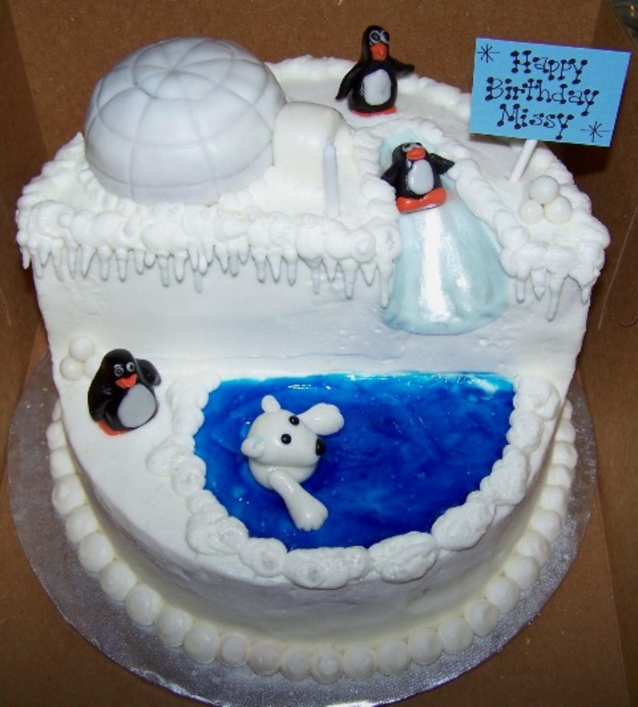 Polar Bear & Penguins Birthday - CakeCentral.com
