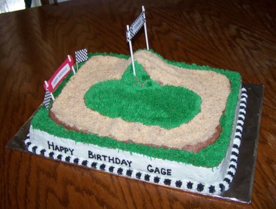 Dirt Bike Race Track Cake - CakeCentral.com
