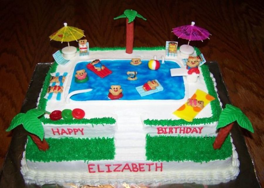 Pool Party Cake - CakeCentral.com