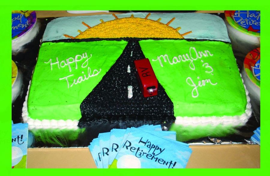 Happy Trails! Retirement Party Cake - CakeCentral.com