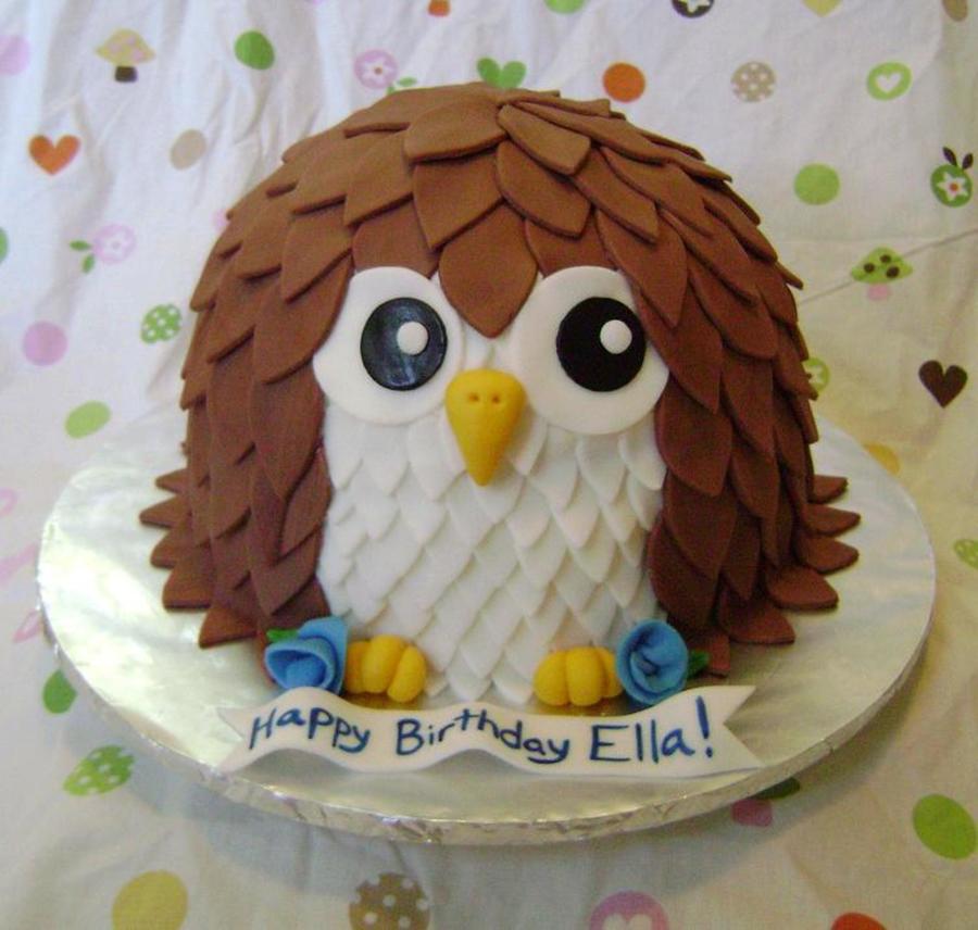 Owl Cake - CakeCentral.com