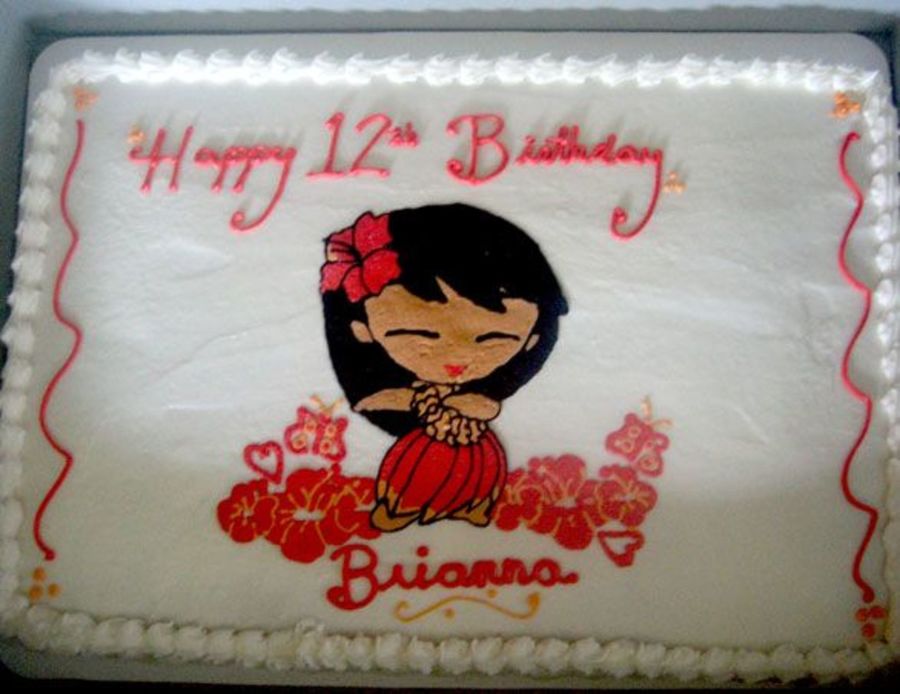 Hula Girl Cake - CakeCentral.com