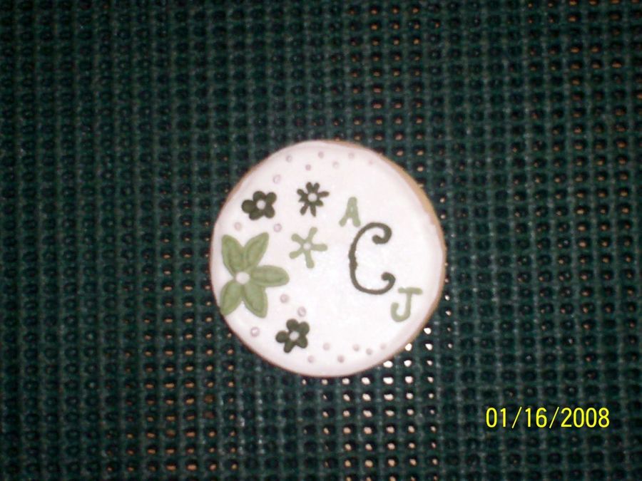 Green Monogram - CakeCentral.com