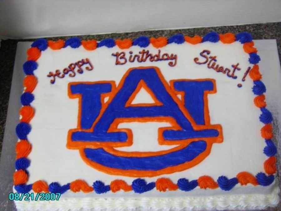 Auburn Sheet Cake - CakeCentral.com