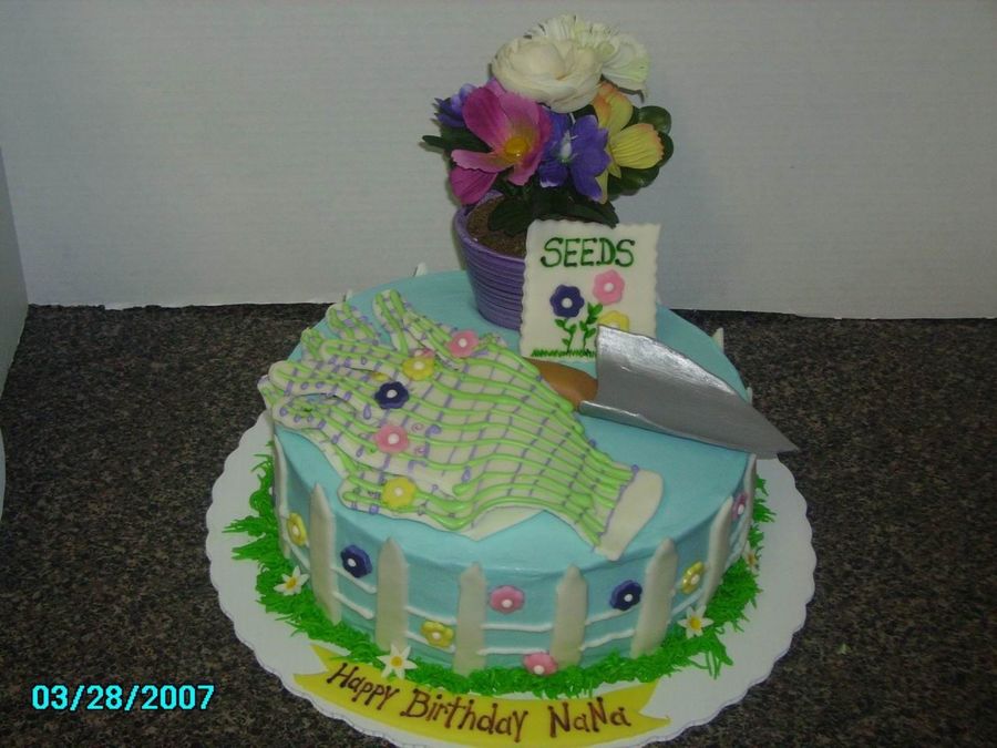 Gardening Birthday Cake - CakeCentral.com