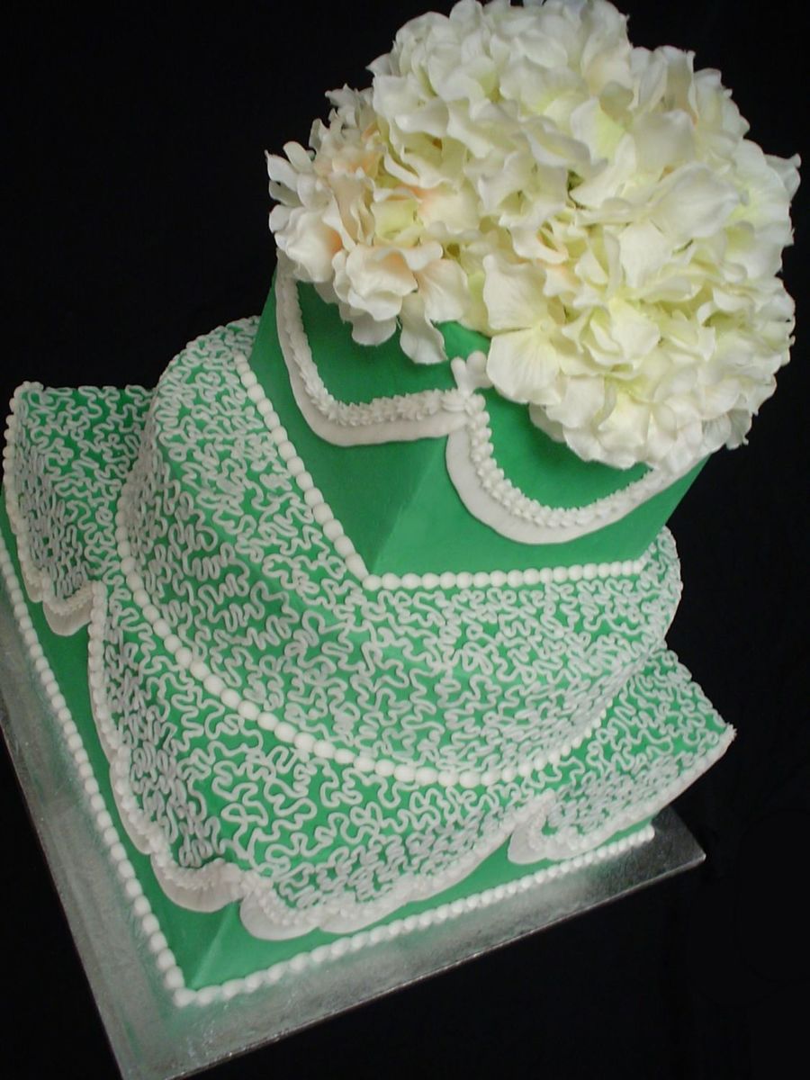 Teal And White! - CakeCentral.com