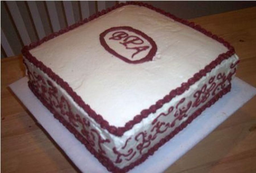 Maroon/ivory Bridal Shower - CakeCentral.com