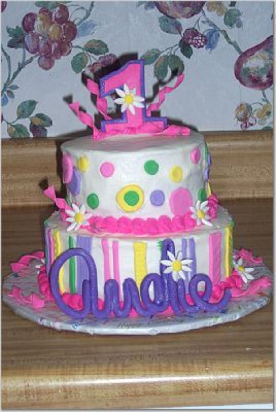 Girly 1St Birthday - CakeCentral.com