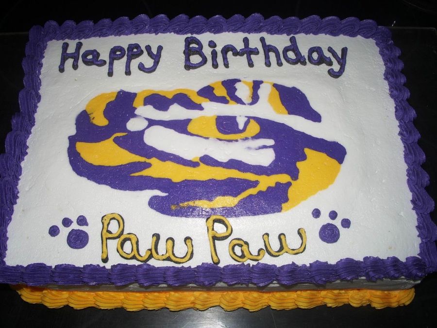 Lsu Birthday Cake - CakeCentral.com