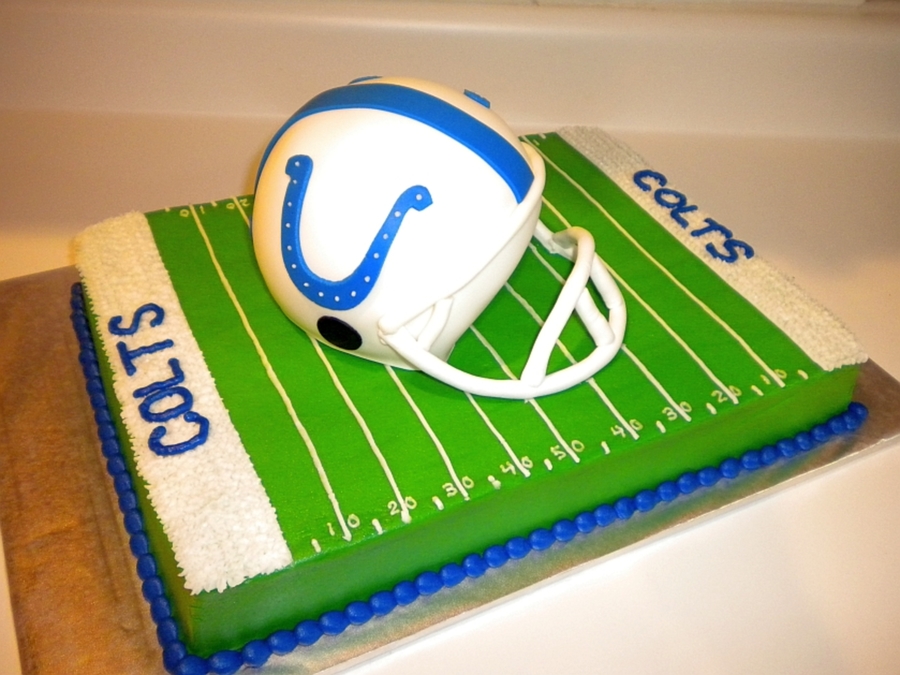 Colts Birthday Helmet - CakeCentral.com