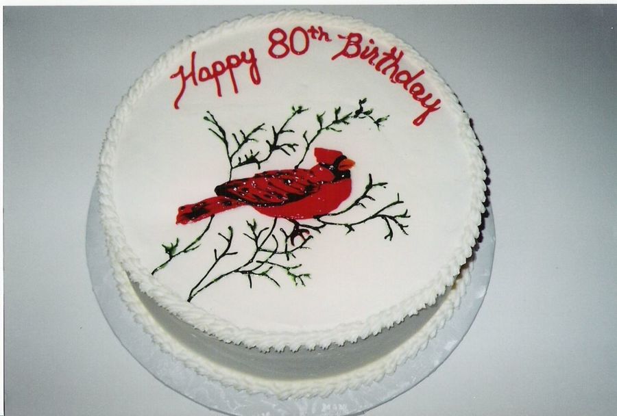 Cardinal On Branch - CakeCentral.com