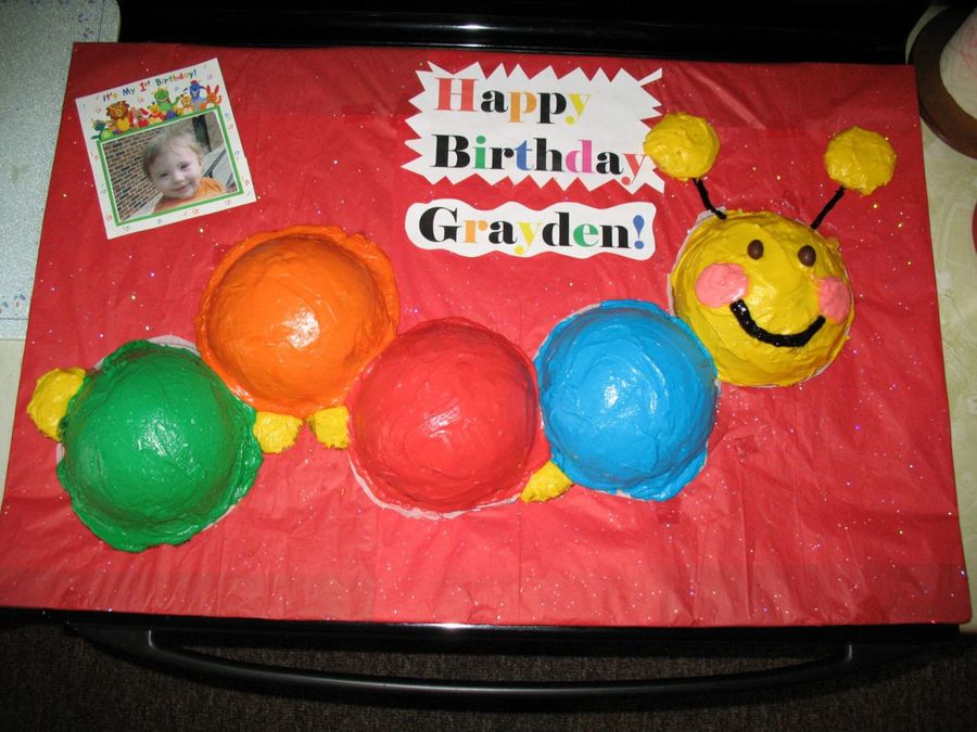 Baby Einstein Caterpillar Cake - CakeCentral.com