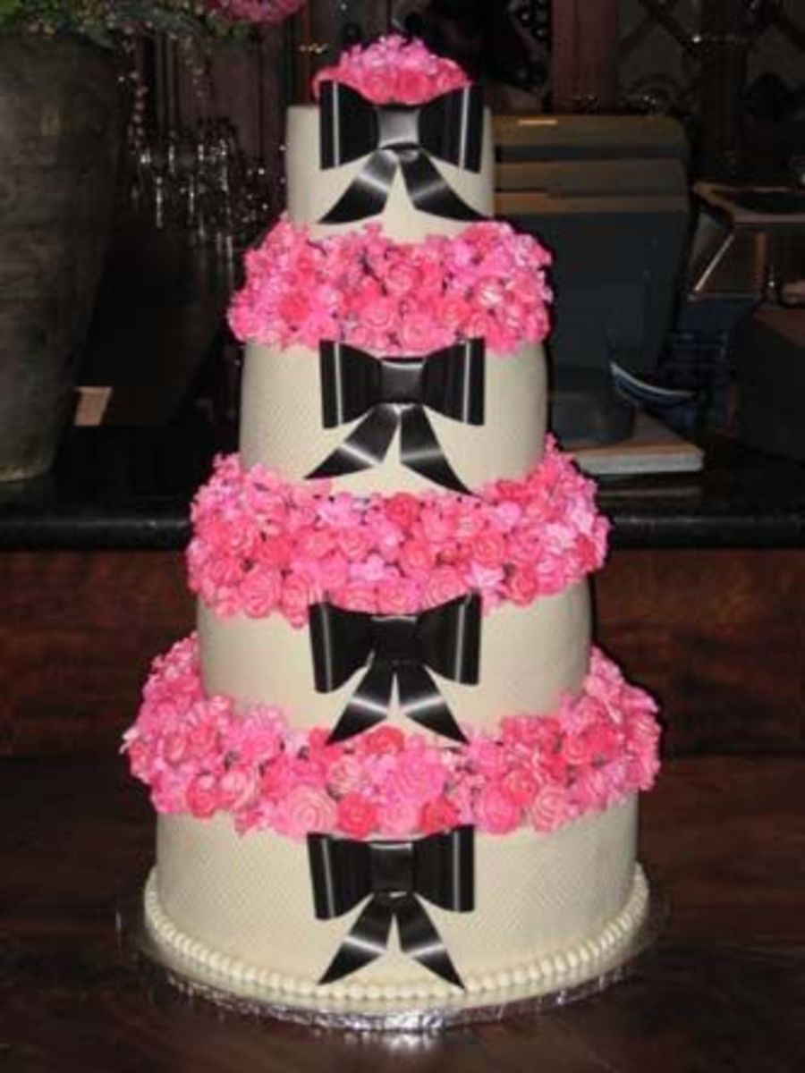 Multi Flower Wedding Cake - CakeCentral.com