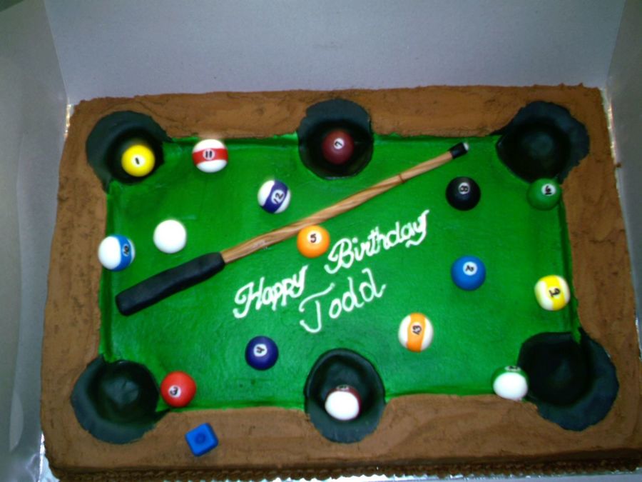 Pool Table Cake - CakeCentral.com