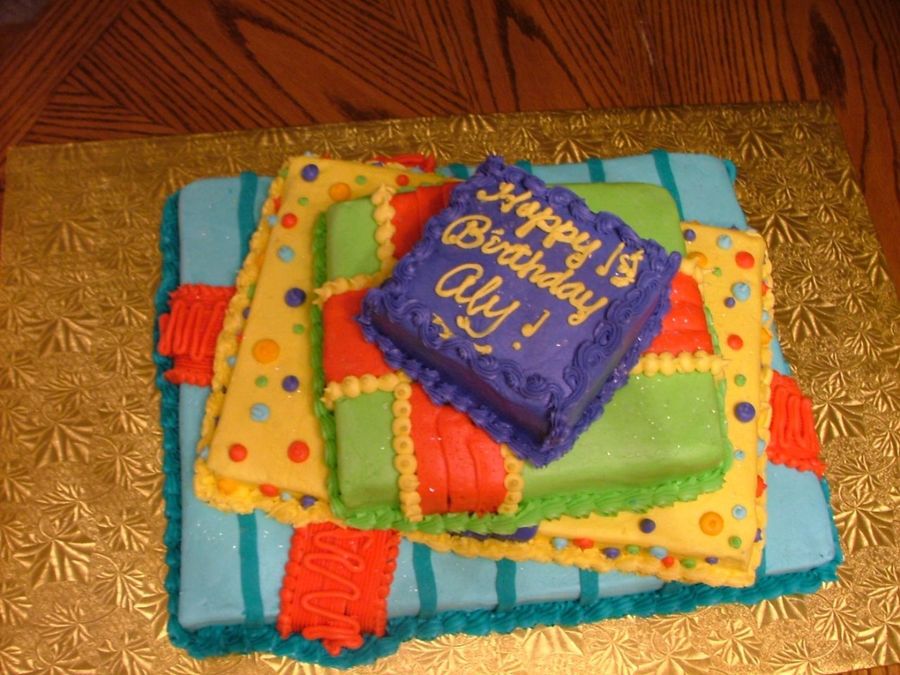 Present Birthday Cake - CakeCentral.com