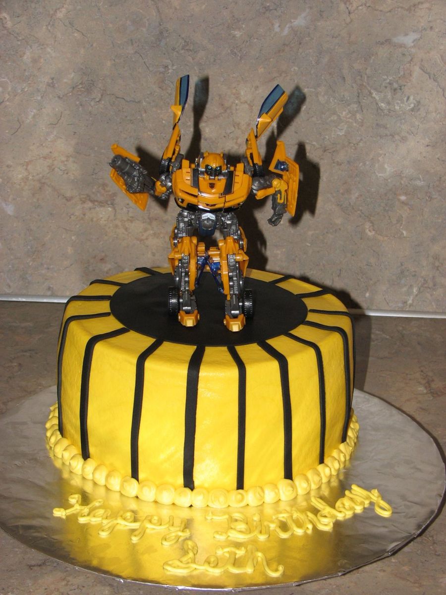 Bumble Bee Transformer Cake - CakeCentral.com