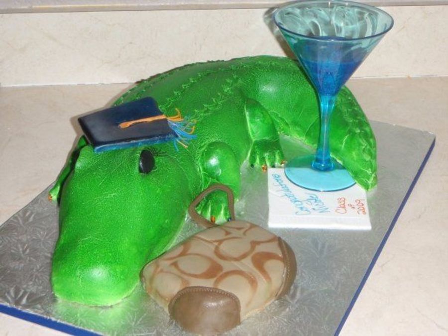 Uf Gator Graduation Cake - CakeCentral.com