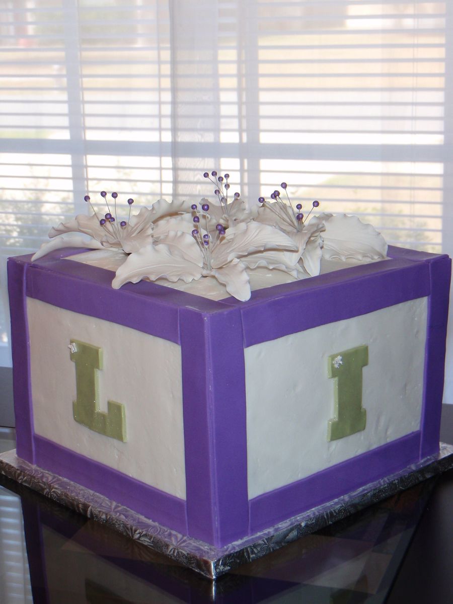 Lily Shower Cake - CakeCentral.com