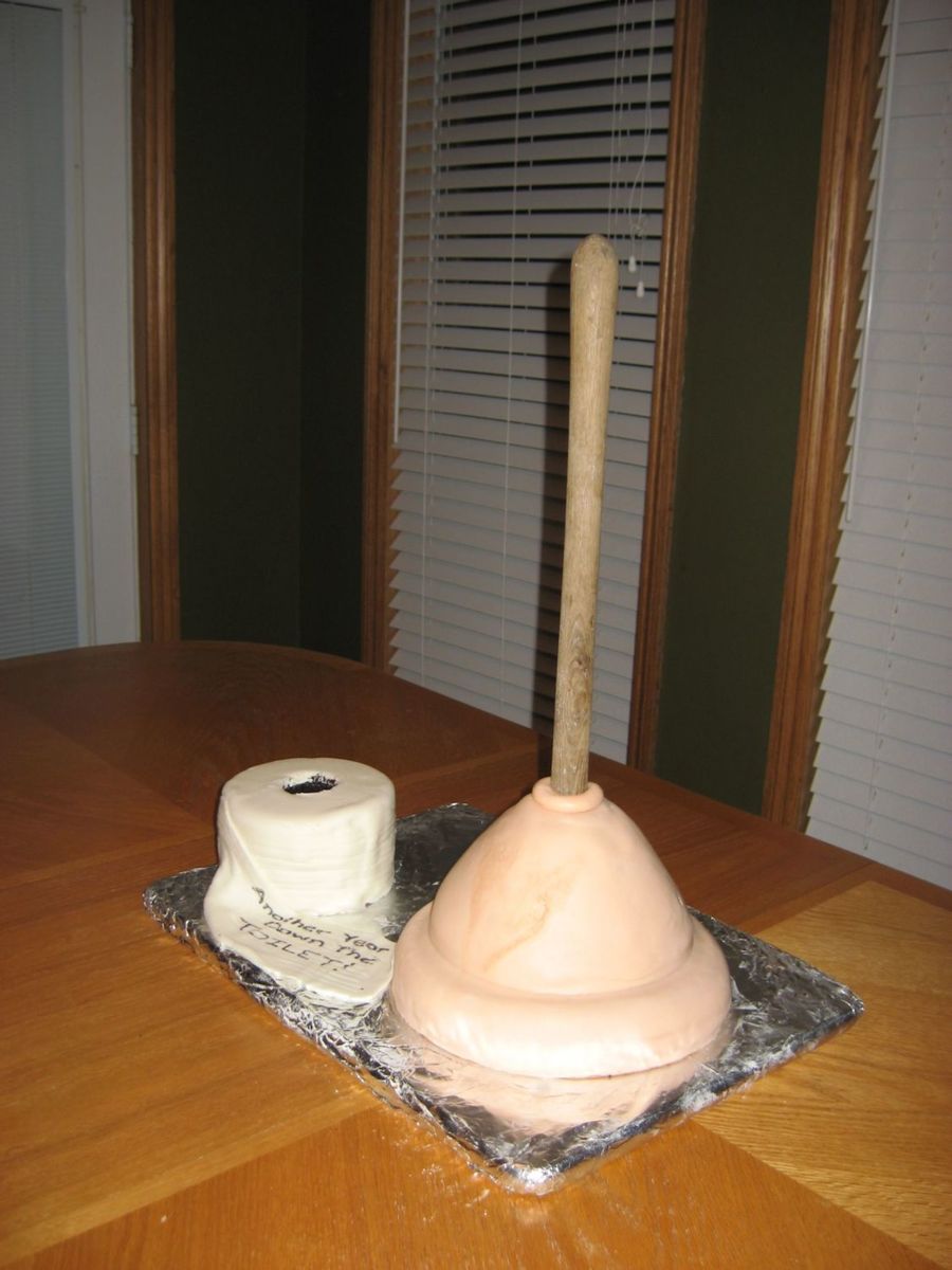 Plunger For Dh's 35Th Birthday - CakeCentral.com