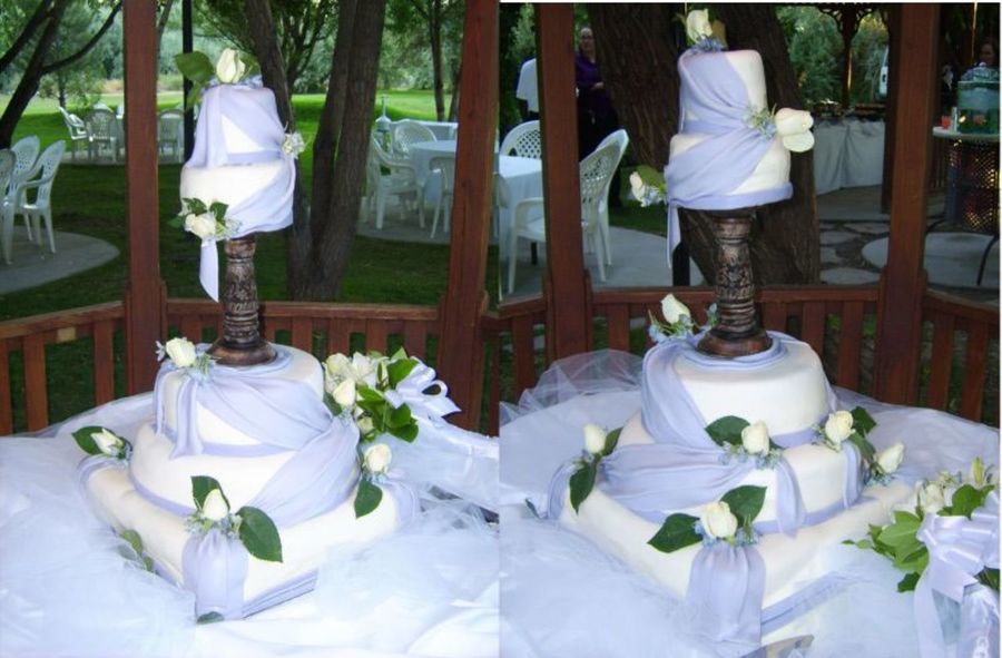 Draped Wedding Cake - CakeCentral.com