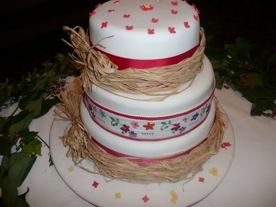 Country Theme Wedding Cake - CakeCentral.com