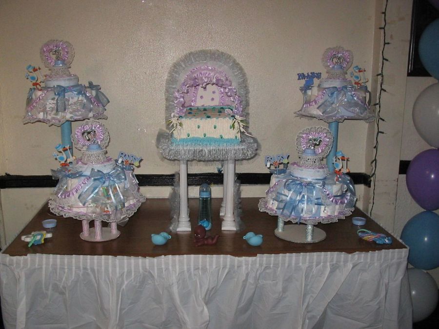 Stroller Cake With Diaper Cakes - CakeCentral.com