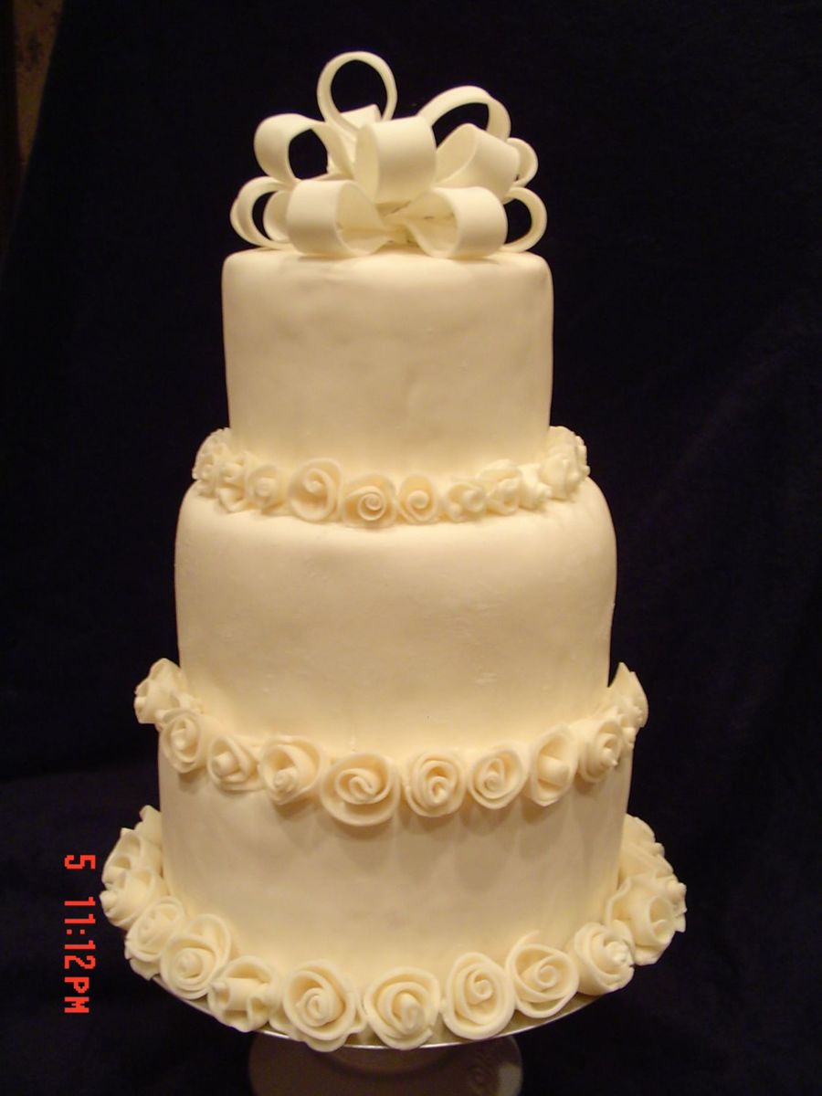 Practice Wedding Cake - CakeCentral.com