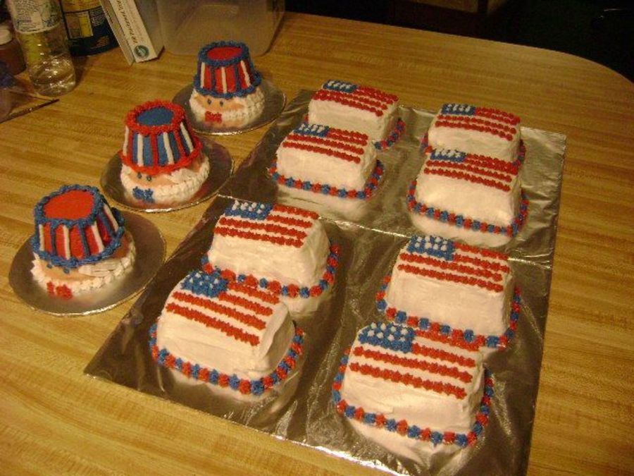 Uncle Sam And Mini Flags - CakeCentral.com