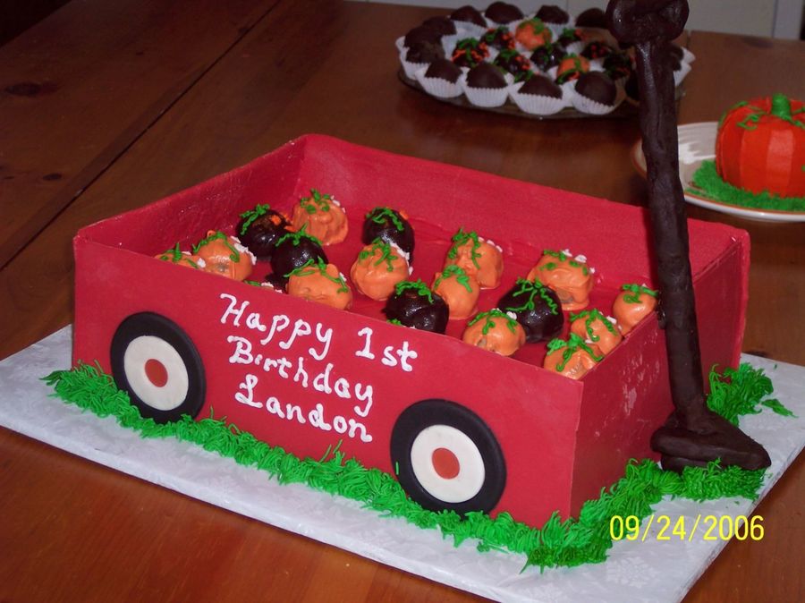 Red Wagon Birthday Cake - CakeCentral.com