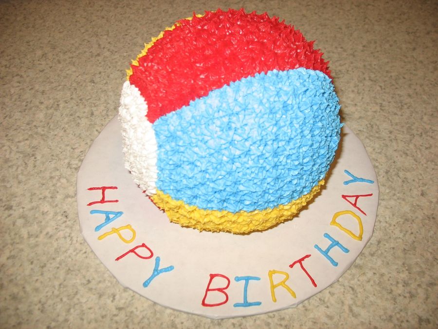 Beach Ball Cake - CakeCentral.com