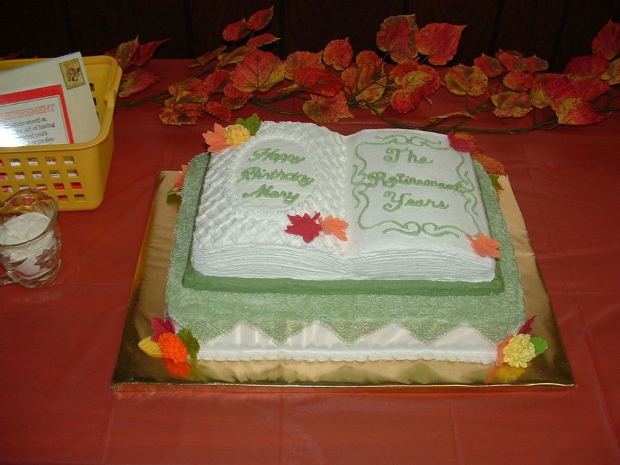 Fall Birthhday /retirement Cake - CakeCentral.com